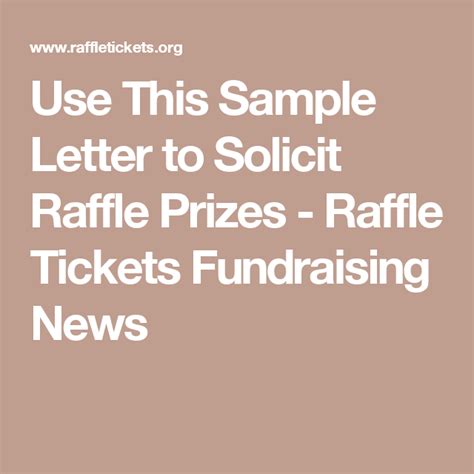 Raffle Prize Request Letter Fill Online Printable Fillable Blank Free