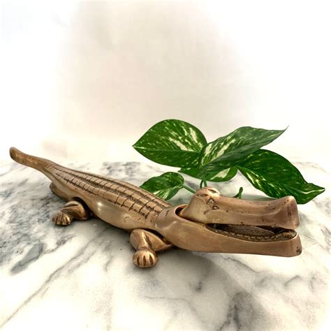 Vintage Crocodile Nutcracker Brass Nutcracker Etsy
