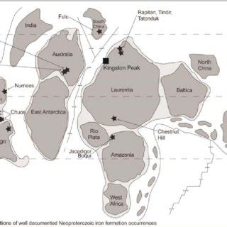 Paleogeographic Distribution Of Prominent Neoproterozoic Iron Formation
