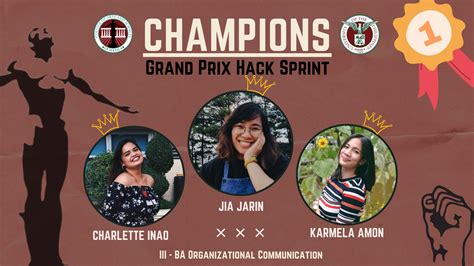 Grand Prix Hack Sprint Champions College Of Arts And Sciences