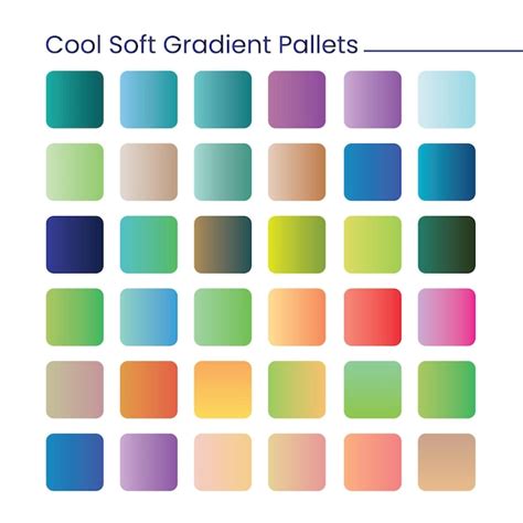 Premium Vector Vector Set Of Cool Soft Colors Gradient Palette