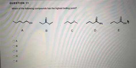 Solved Which Of The Following Compounds Has The Highest