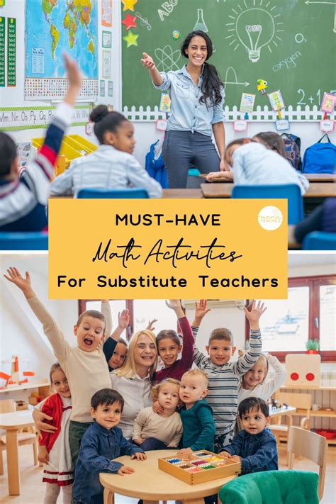 Must Have Math Activities For Substitute Teachers Mama Teaches