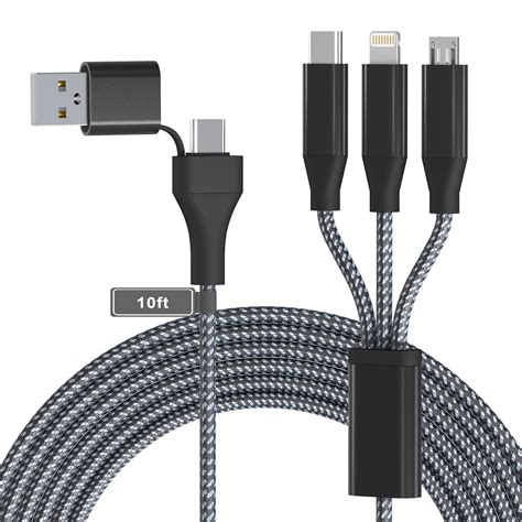 Usb C To Multi 3 In 1 Charging Cable 3m10ft Apple Mfi Certified Usb