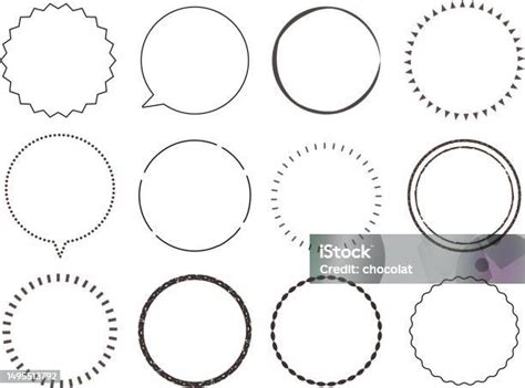 Round Frame Speech Bubble Heading Set Stock Illustration Download
