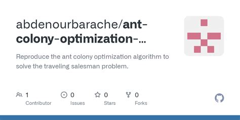 Github Abdenourbaracheant Colony Optimization Traveling Salesman