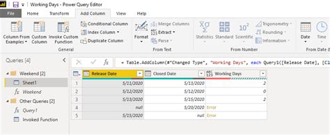 Date Ignoring Blanks In Power BI Query Invoke Custom Function Stack Overflow