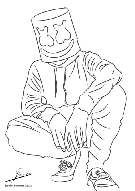 Marshmello Coloring Pages 2025