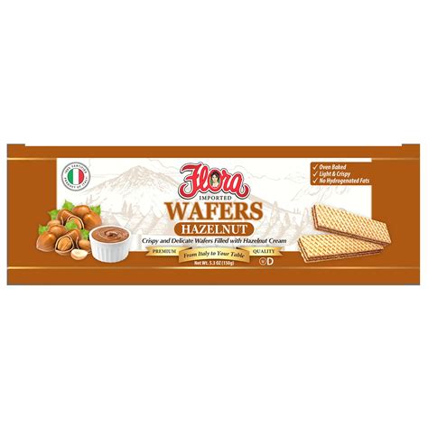 Hazelnut Wafers Crispy Italian Cookies Flora Fine Foods