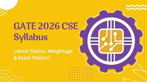 Gate 2026 Cse Syllabus Latest Topics Weightage And Exam Pattern Usemynotes
