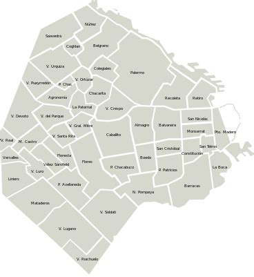 Mapa Caba Barrios Nombres Svg Enseñanza De La Geografía Argentina