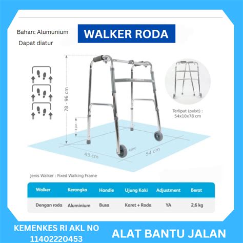 Jual Walker Lansia Roda Walker Lansia Standar Tanpa Roda Tongkat