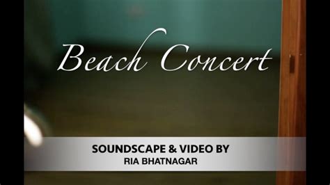 Soundscape Series Ria Bhatnagar Beach Concert Youtube
