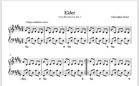 Elder Sheet Music Christopher Dicker