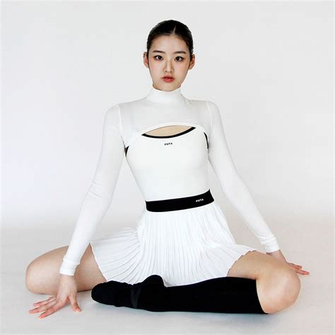 3 스커트 블랙and화이트 발레스커트 주름스커트 밴딩스커트 발레복 감도 깊은 취향 셀렉트샵 29cm