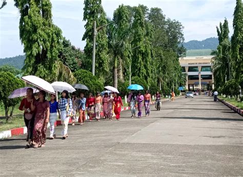 မိုးညှင်းတက္ကသိုလ်၌ ကျောင်းသား၊ ကျောင်းသူများ စိတ်အေးချမ်းသာစွာ တက်ရောက