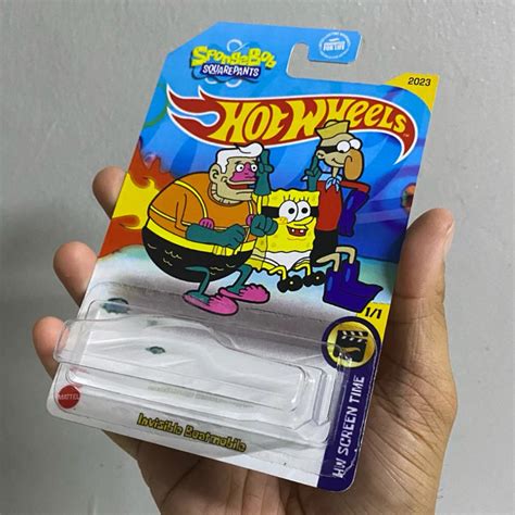 Hot Wheels Custom Card Spongebob Invisible Boat Mobile Mainline Size Ebay