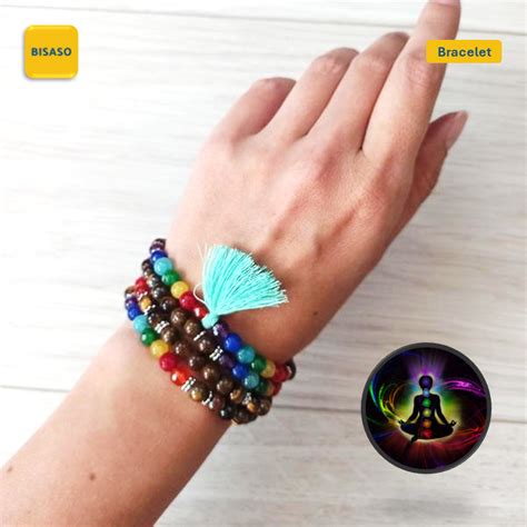 Jual 7 Cakra Crystal Bracelet Gelang Tangan Keseimbangan Energi Dan