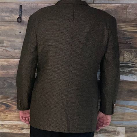 Joseph Abboud Mark Shale Silk Wool Brown Geometric Bl Gem