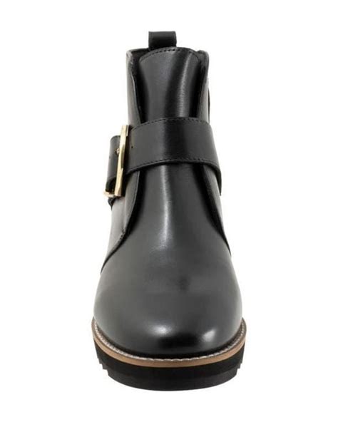 Trotters Wendi Platform Wedge Bootie In Black Lyst