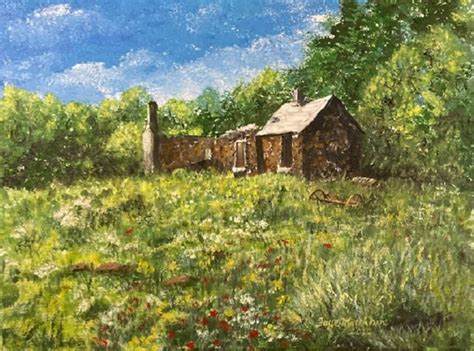 Abandoned Farmhouse Original Impressionist One Of A Kind Acrylic