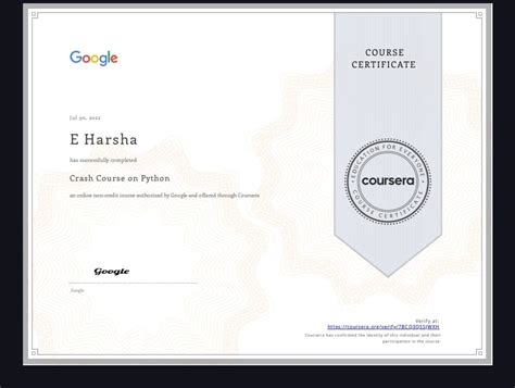 I Completed Certification On Python Course Ediga Harsha