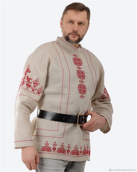 Народные рубахи: Рубашки: Косоворотка "Русич" купить в интернет ...