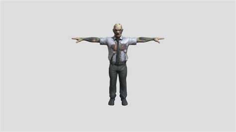 Male Office Worker Zombie Character Download Free 3d Model By Pj8080