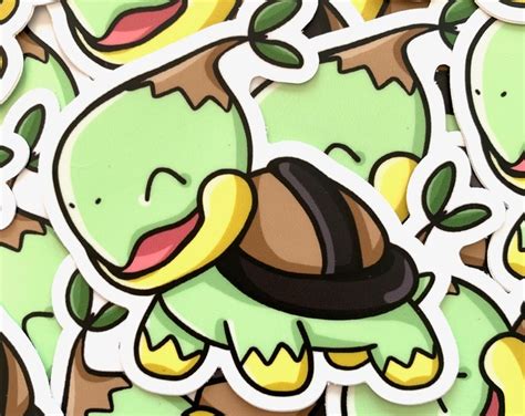 Cute Turtwig Pokemon Sticker Etsy