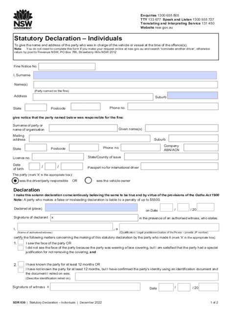 Statutory Declaration Individuals Sdr 030 Statutory Declaration Organisations Sdr 030