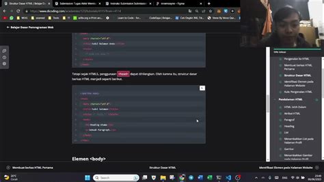 Tugas Akhir Belajar Dasar Pemrograman Web Dicoding Youtube