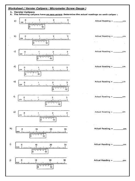 Free Micrometer Reading Worksheet Download Free Micrometer Reading