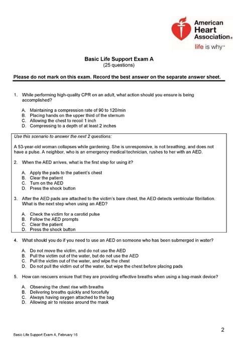 Aha Basic Life Support Exams A And B Answered Updated Spring 2022 Artofit
