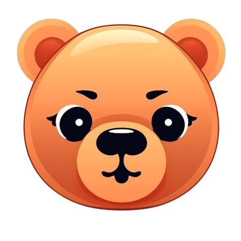 Premium Vector Cartoon Bear Face Vector Design