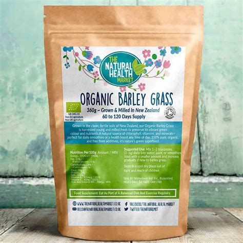 Organic Barley Grass Powder New Zealand Grown The Natural Health Market