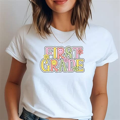 First Grade Png Image Back To School First Grade Design Retro Back To School Sublimation