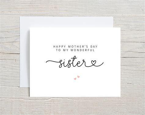 Sister Mothers Day Card Cards For Sister To My Sister Card Sister