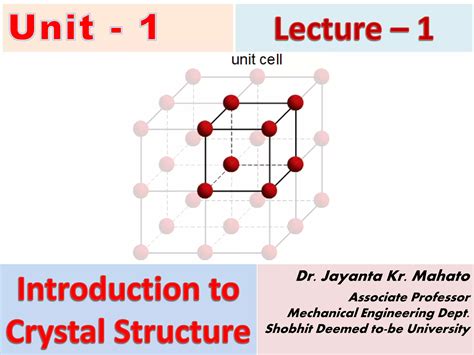 Introduction To Crystal Structurepdf Chemistry Science