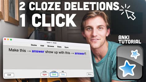 How To Reveal 2 Cloze Deletions In One Click Anki Tutorial Youtube