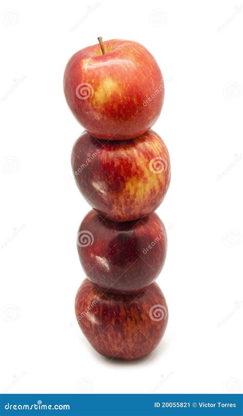 Isolated Stacked Apples Stock Image Image Of Fresh Food 20055821