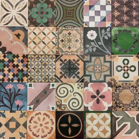Cabana Patchwork 20cm X 20cm 3 X Cut Tile Samples — Artisan Tile Company