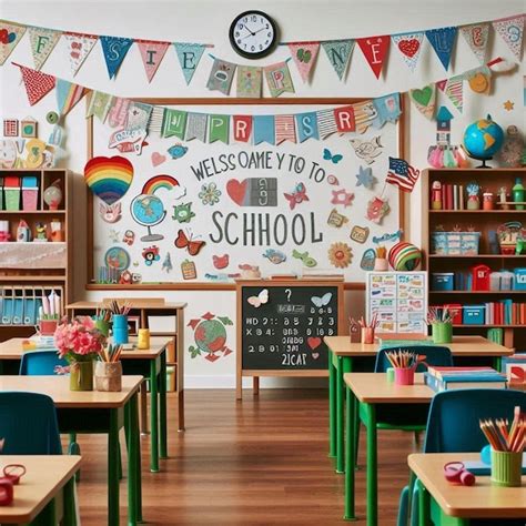 Classroom Ready For First Day Premium Ai Generated Image