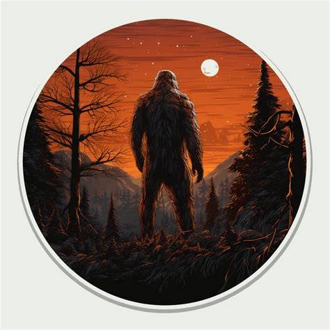 Sasquatch Decal Bigfoot Vinyl Stickers Decals Cryptid Decal For