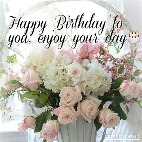 Happy Birthday Flowers Wishes Birthday Flowers With Greeting Card