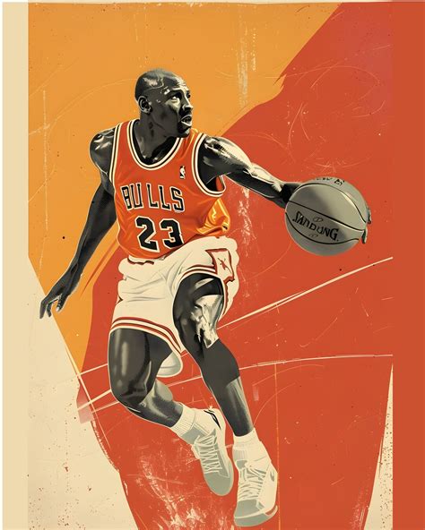 Chicago Bulls 23 Fan Poster Poster Vintage Sneaker Poster