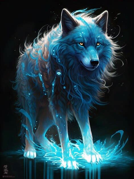 Premium Ai Image Wolf In The Night