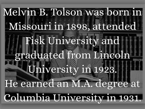 Melvin B Tolson By Kysheen Wilson