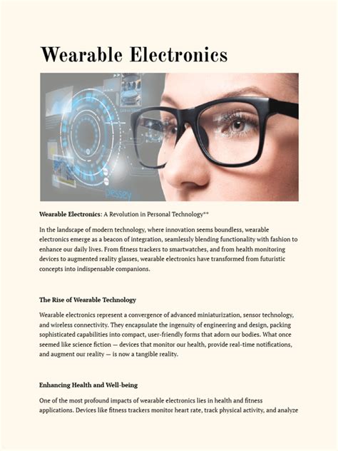 Wearable Electronics Pdf