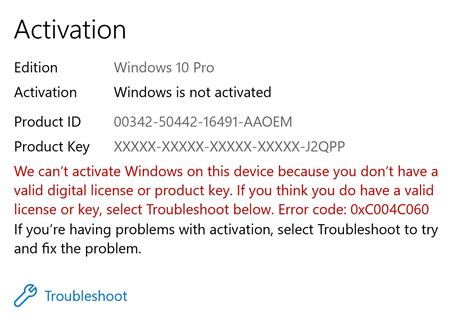 Windows Activation Error Code 0xc004c060 Microsoft Qanda