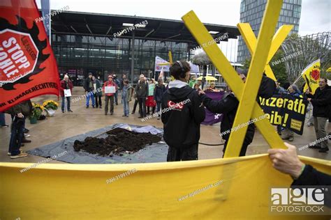 Demonstration Versus Lignite Mining Demonstration In Front Of The